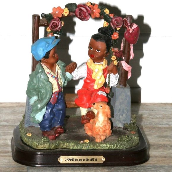 Meerchi | Art | Meerchi Love Birds Couple On Swing Vintage Boy Girl ...